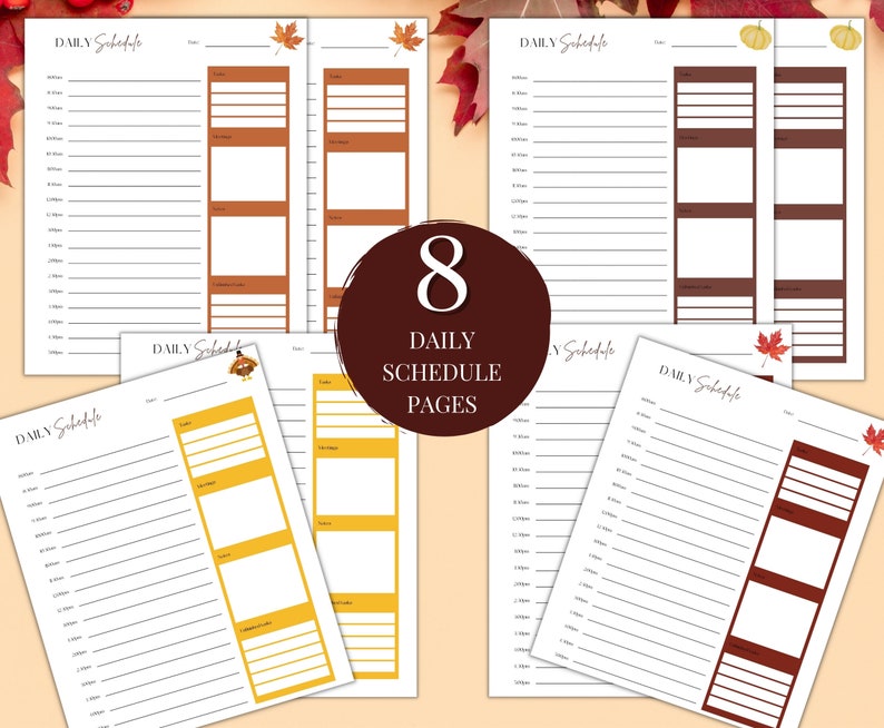 Printable Thanksgiving Planner, Instant Download Planner, Holiday ...
