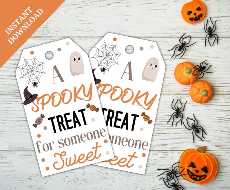 Halloween Favor Tags, Trick or Treat Tags, Printable Halloween Treat ...