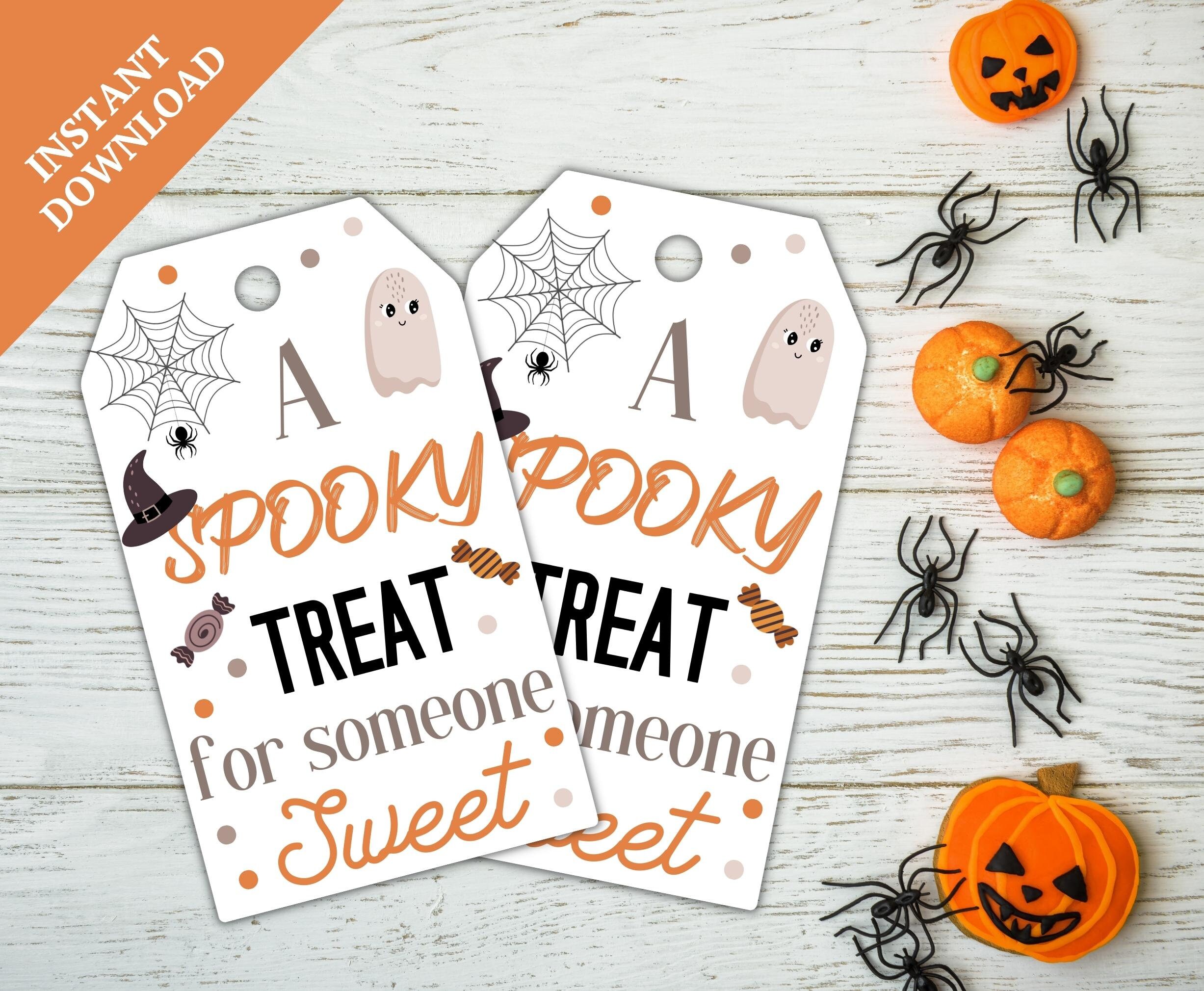 Halloween Favor Tags Trick or Treat Tags Printable Halloween - Etsy
