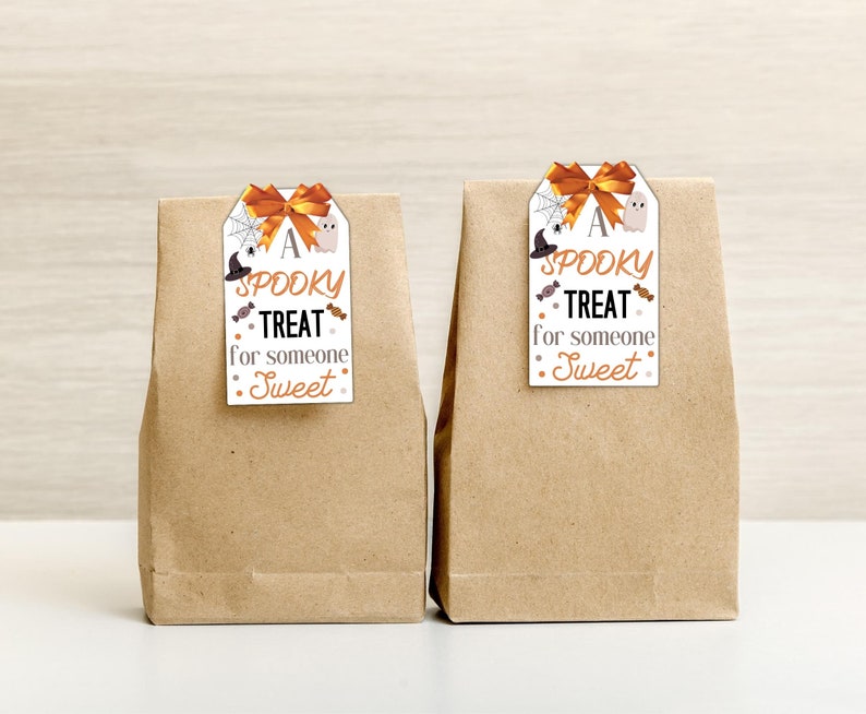 Halloween Favor Tags Trick or Treat Tags Printable Halloween - Etsy