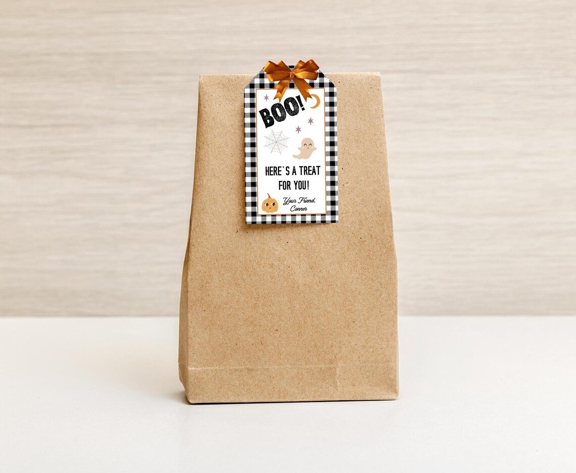 Halloween Favor Tags Trick or Treat Tags Printable Halloween - Etsy