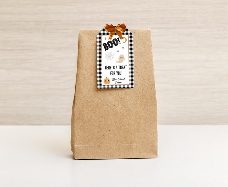Halloween Favor Tags, Trick or Treat Tags, Printable Halloween Treat ...