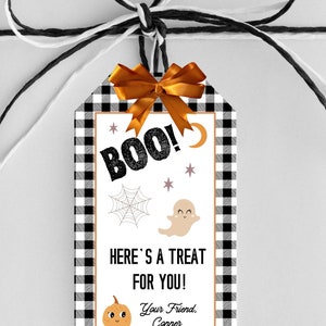 Halloween Favor Tags, Trick or Treat Tags, Printable Halloween Treat ...