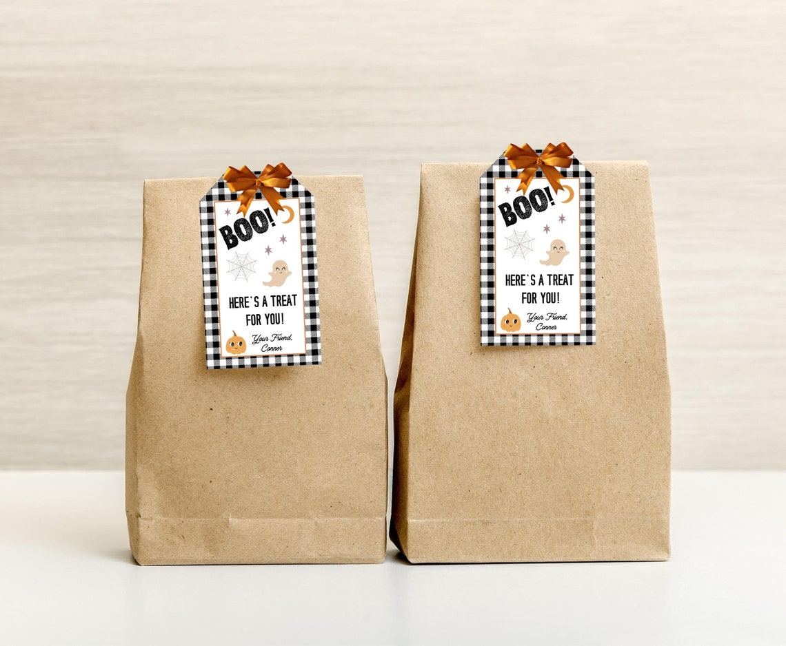 Halloween Favor Tags Trick or Treat Tags Printable Halloween - Etsy