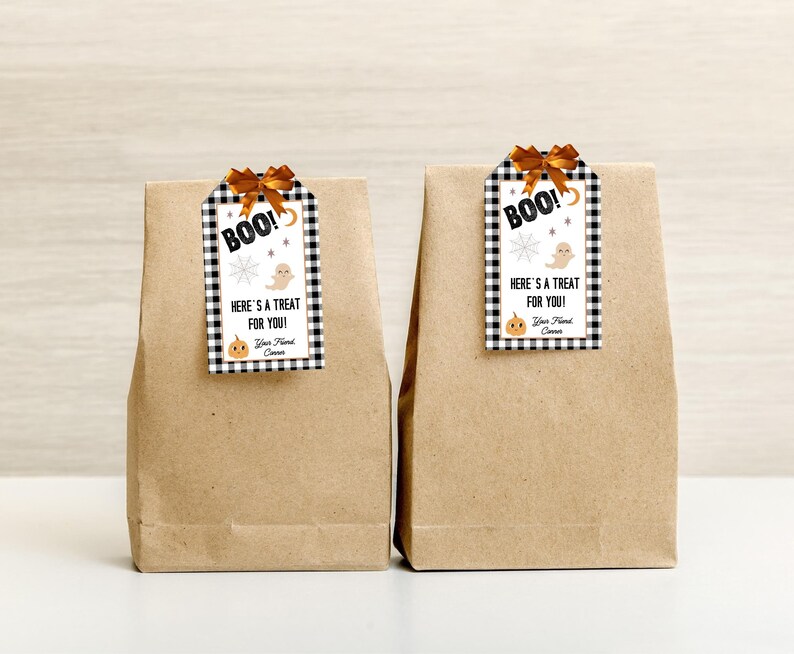 Halloween Favor Tags, Trick or Treat Tags, Printable Halloween Treat ...