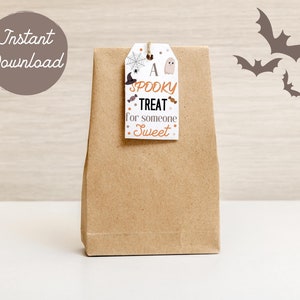 Halloween Favor Tags, Trick or Treat Tags, Printable Halloween Treat ...