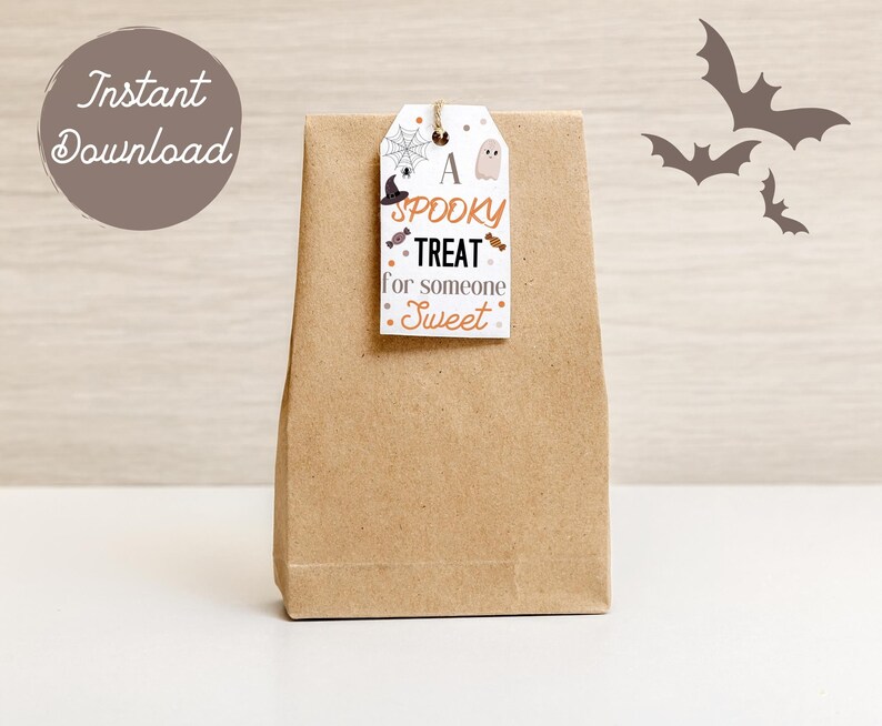 Halloween Favor Tags, Trick or Treat Tags, Printable Halloween Treat ...