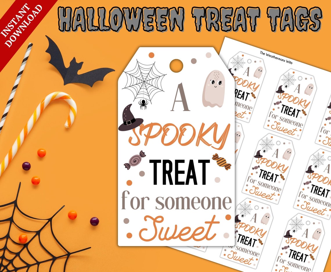 Halloween Favor Tags Trick or Treat Tags Printable Halloween - Etsy