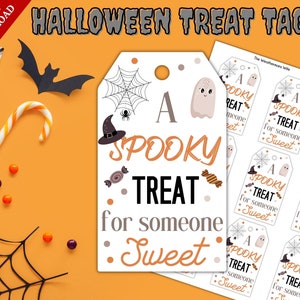 Halloween Favor Tags, Trick or Treat Tags, Printable Halloween Treat ...