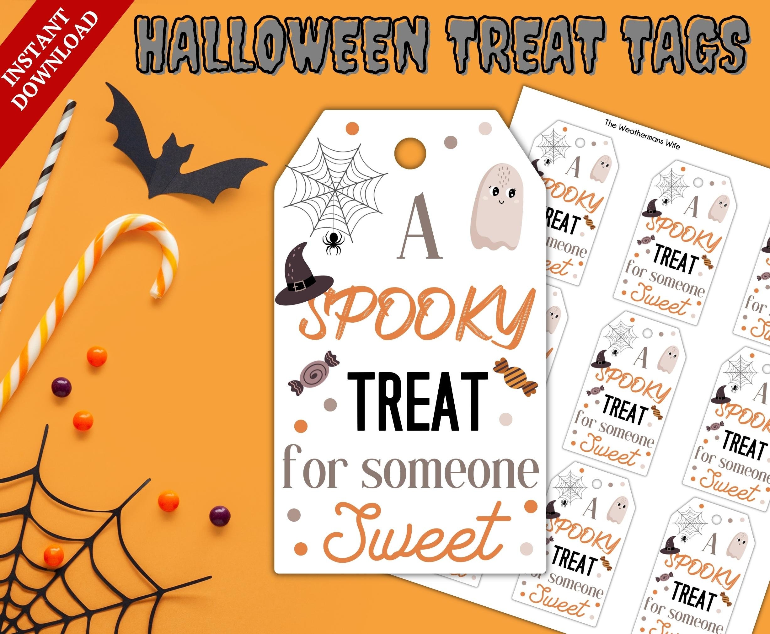 Halloween Favor Tags Trick or Treat Tags Printable Halloween - Etsy