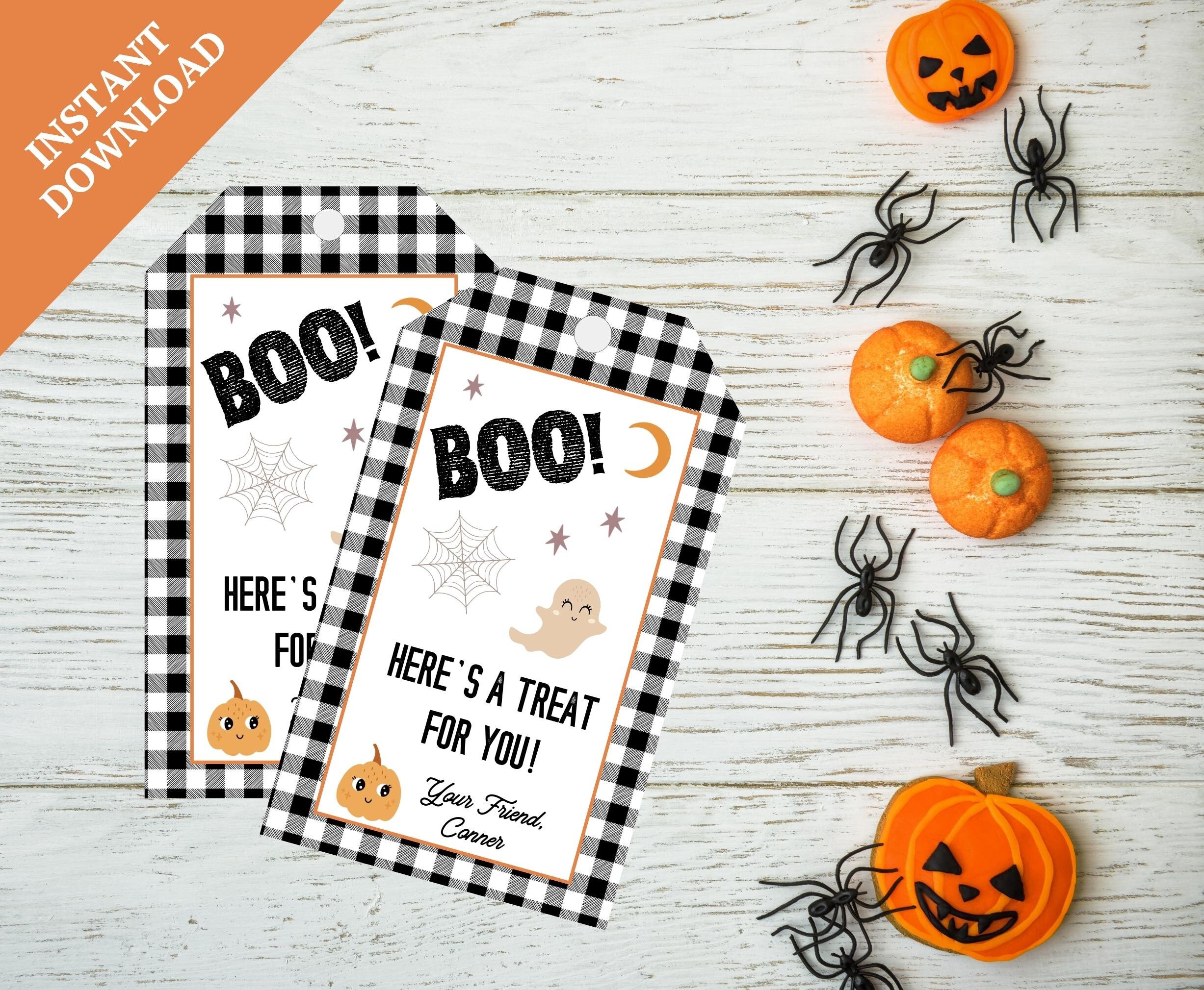 Halloween Favor Tags Trick or Treat Tags Printable Halloween - Etsy