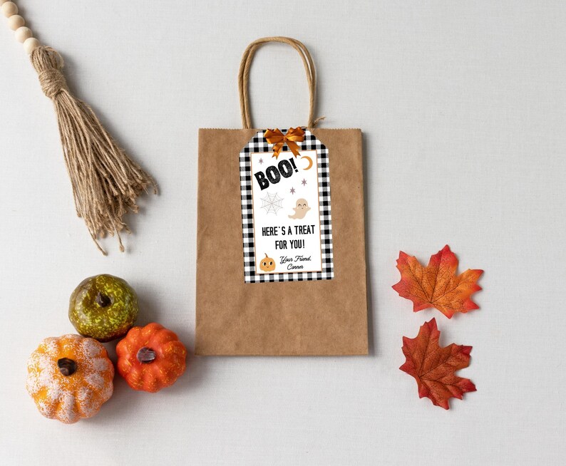 Halloween Favor Tags, Trick or Treat Tags, Printable Halloween Treat ...