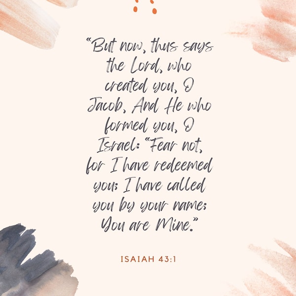 Isaiah 43 1 - Etsy