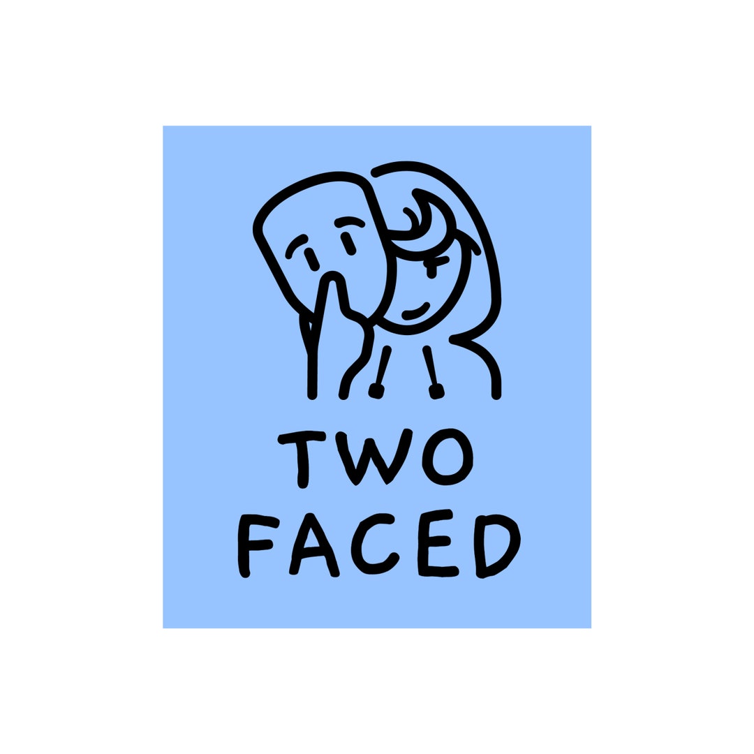 Anonymous Two Faced Card - Etsy