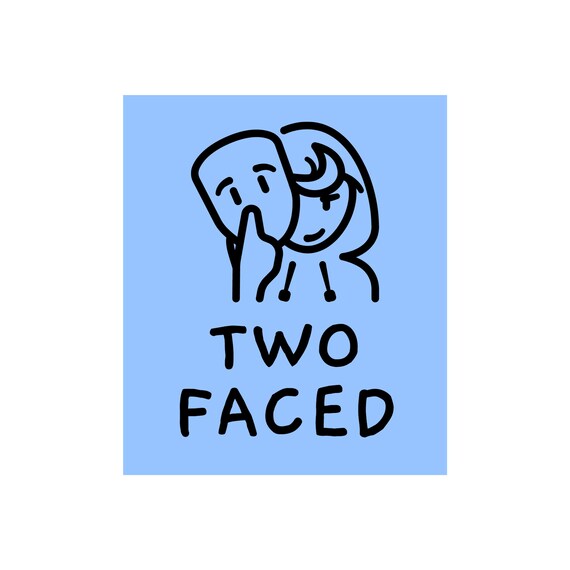 Anonymous Two Faced Card - Etsy