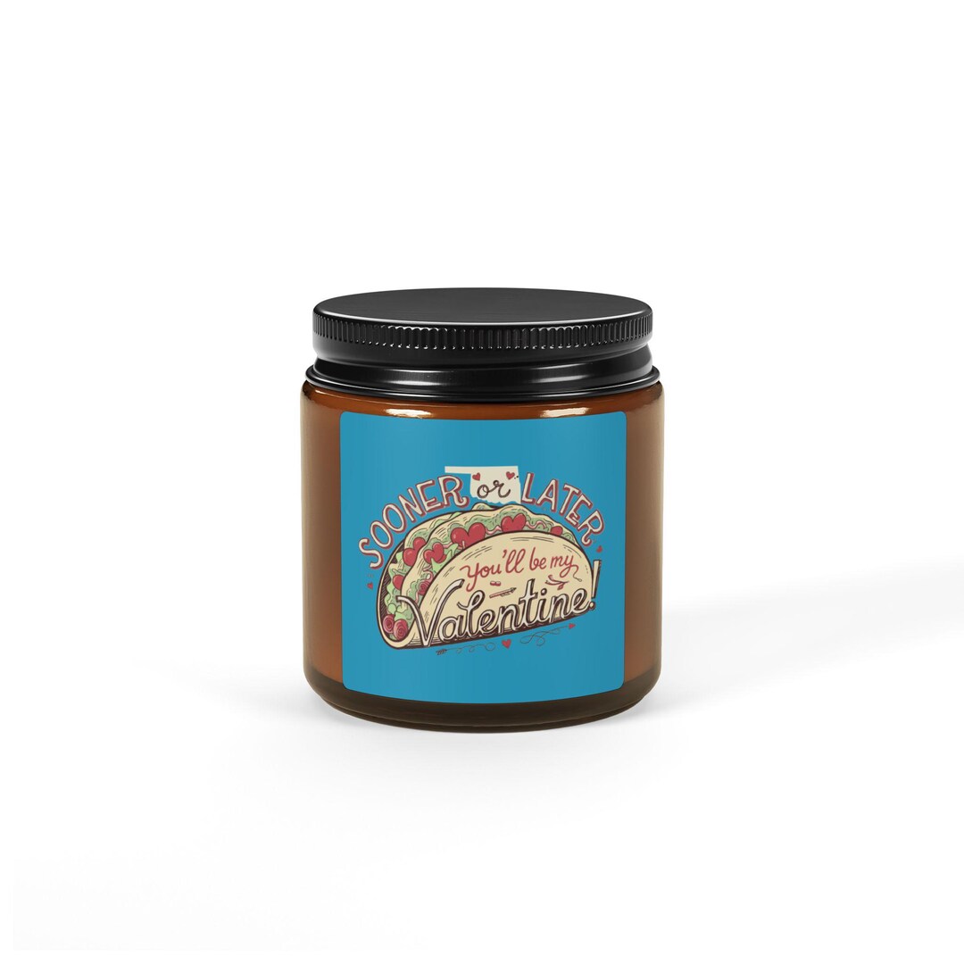 Oklahoma Valentine Candle: Sooner State Pride, Taco Love - Etsy