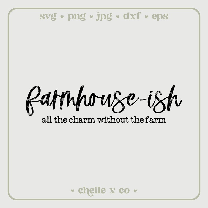 Farmhouse-ish All the Charm Without the Farm Svg, Farmhouse Sign Svg ...