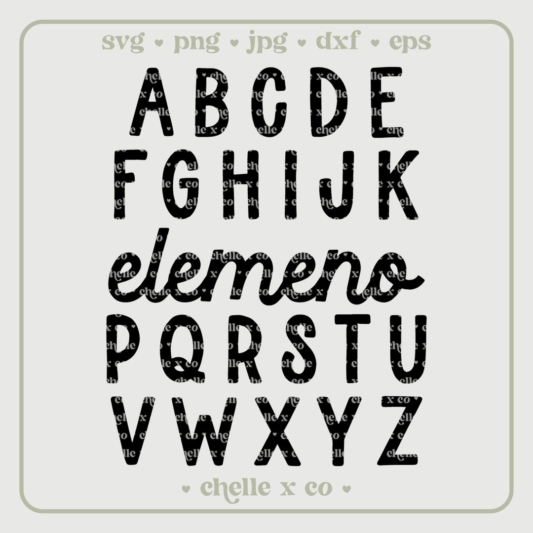 Elemeno Svg, Alphabet Elemeno Svg, Teacher Svg, Back to School Svg ...