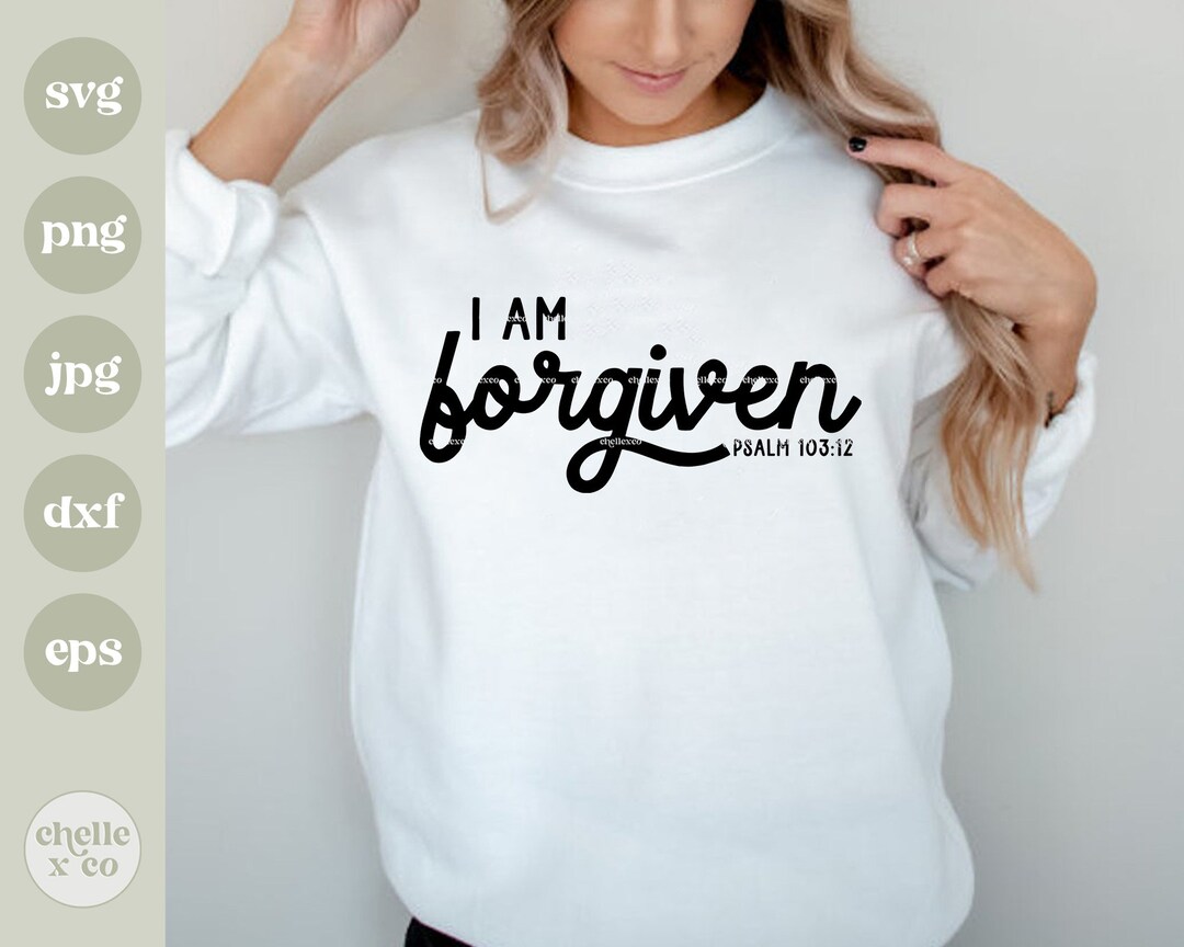 I Am Forgiven Svg Grace Svg Easter Svg Religious Svg - Etsy