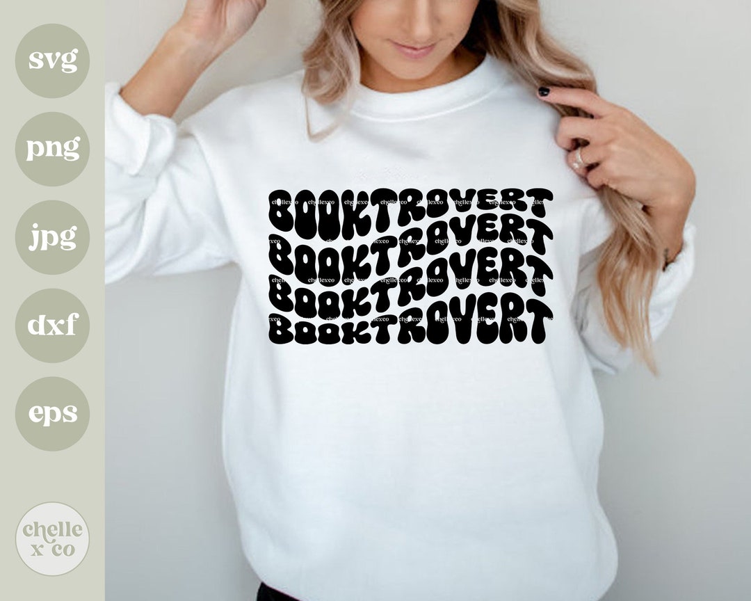 Booktrovert Svg Booktrovert Png Book Lover Svg Librarian - Etsy
