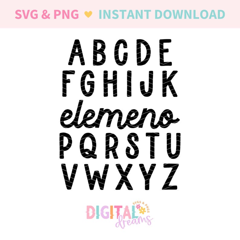 Elemeno Svg, Alphabet Elemeno Svg, Teacher Svg, Back to School Svg ...
