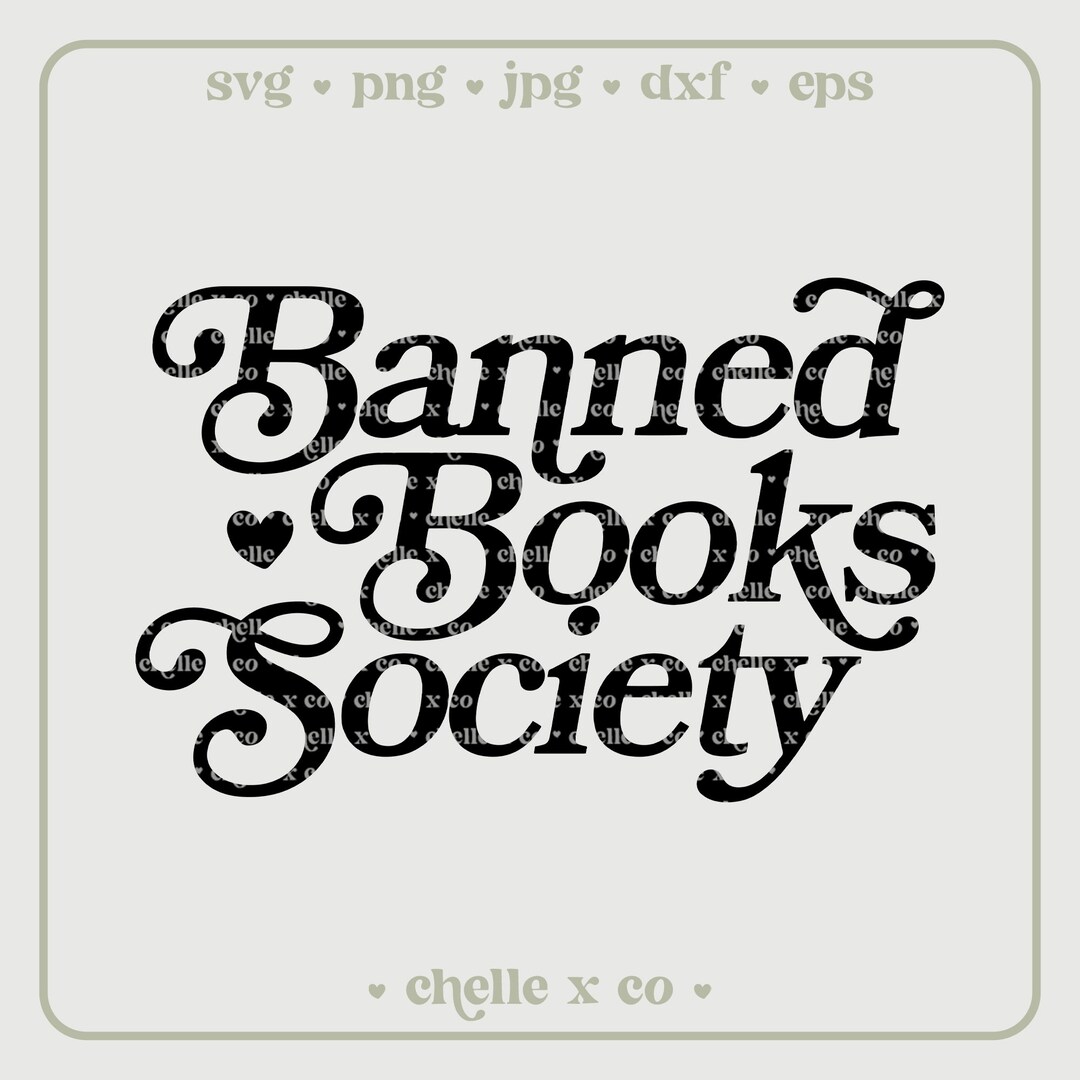 Banned Books Society Svg, Reading Svg, Coffee Mug Svg, Book Lover Svg ...