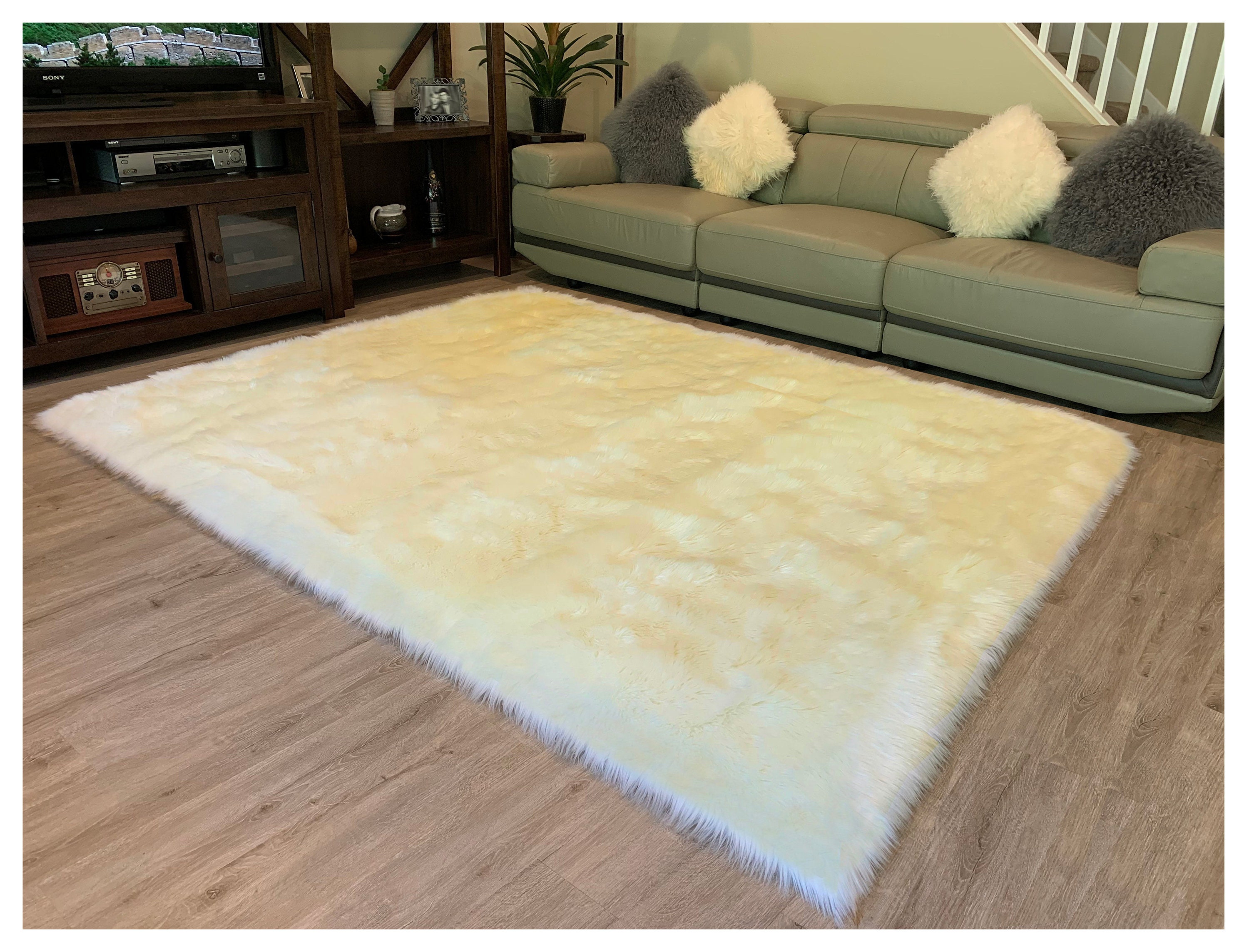 Faux Sheepskin Super Soft Rectangular Shape Area Rug Plush - Etsy