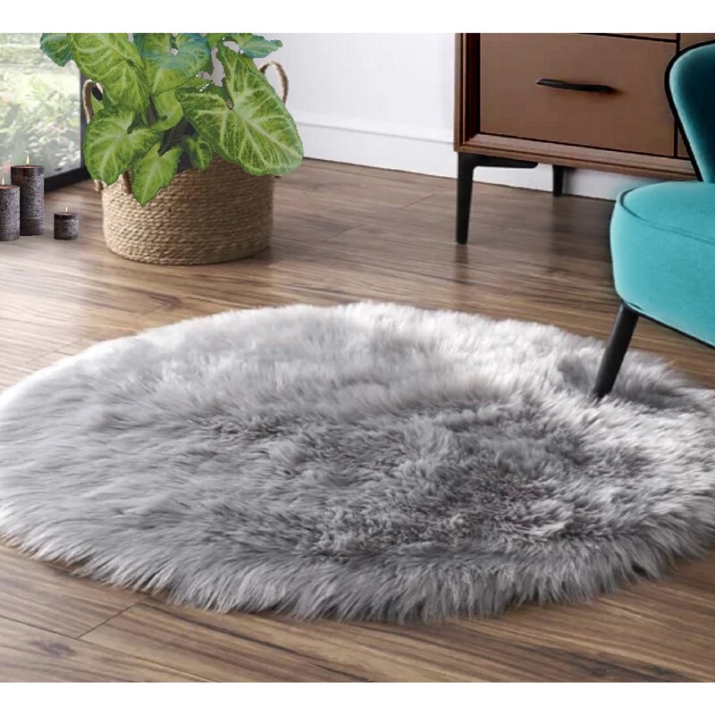 Fluffy Circle Rug - Etsy