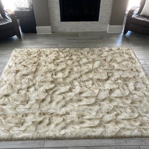 Faux Sheepskin Super Soft,square Shape Area Rug,plush Fur Shaggy Silky ...
