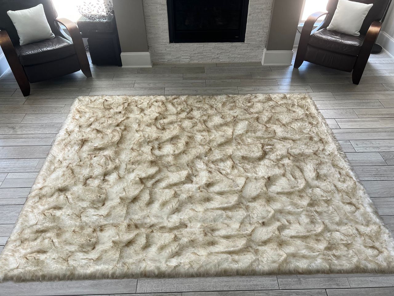 Faux Sheepskin Super Soft,square Shape Area Rug,plush Fur Shaggy Silky ...
