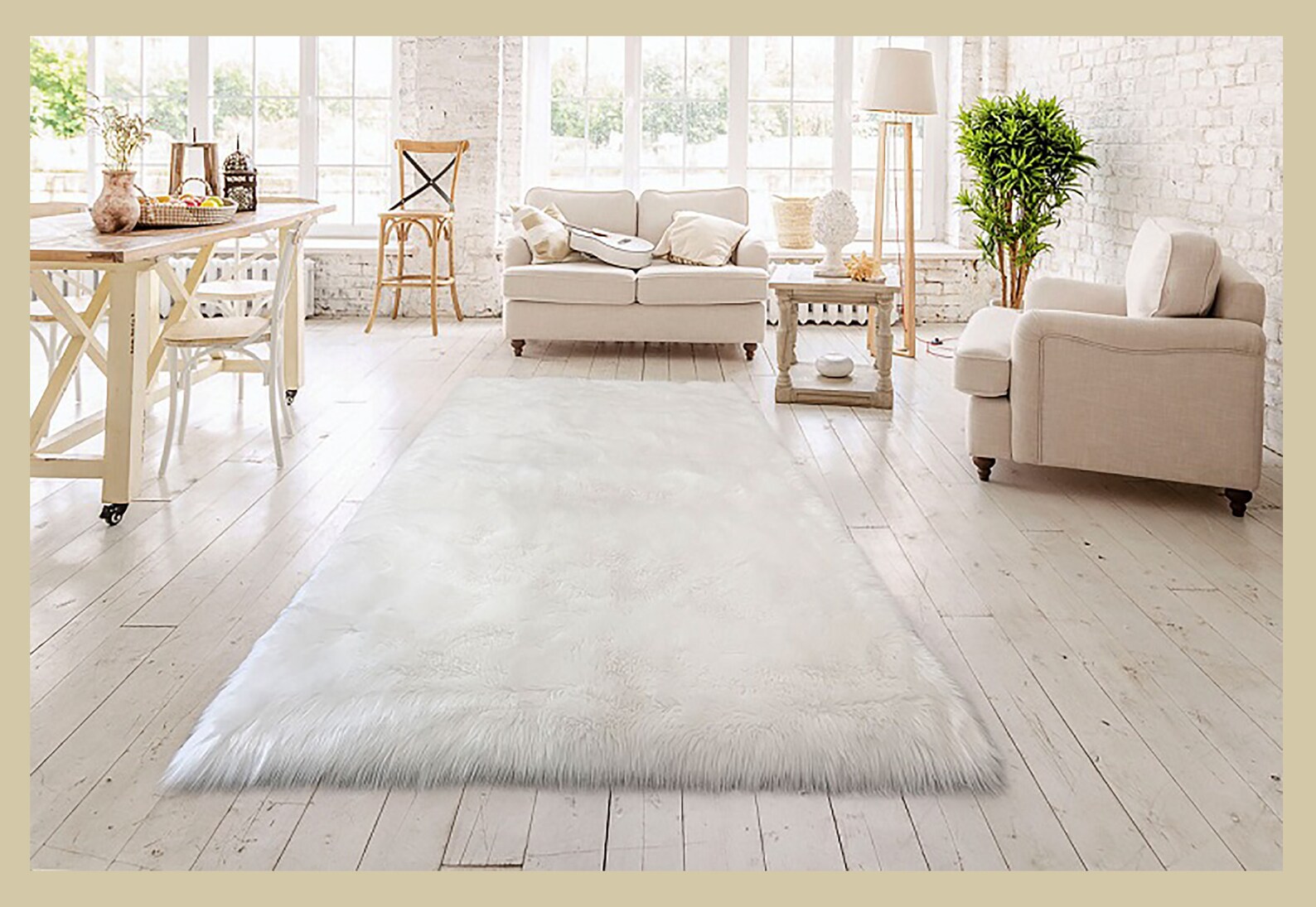 Faux Sheepskin Super Soft Rectangular Shape Area Rug Plush - Etsy