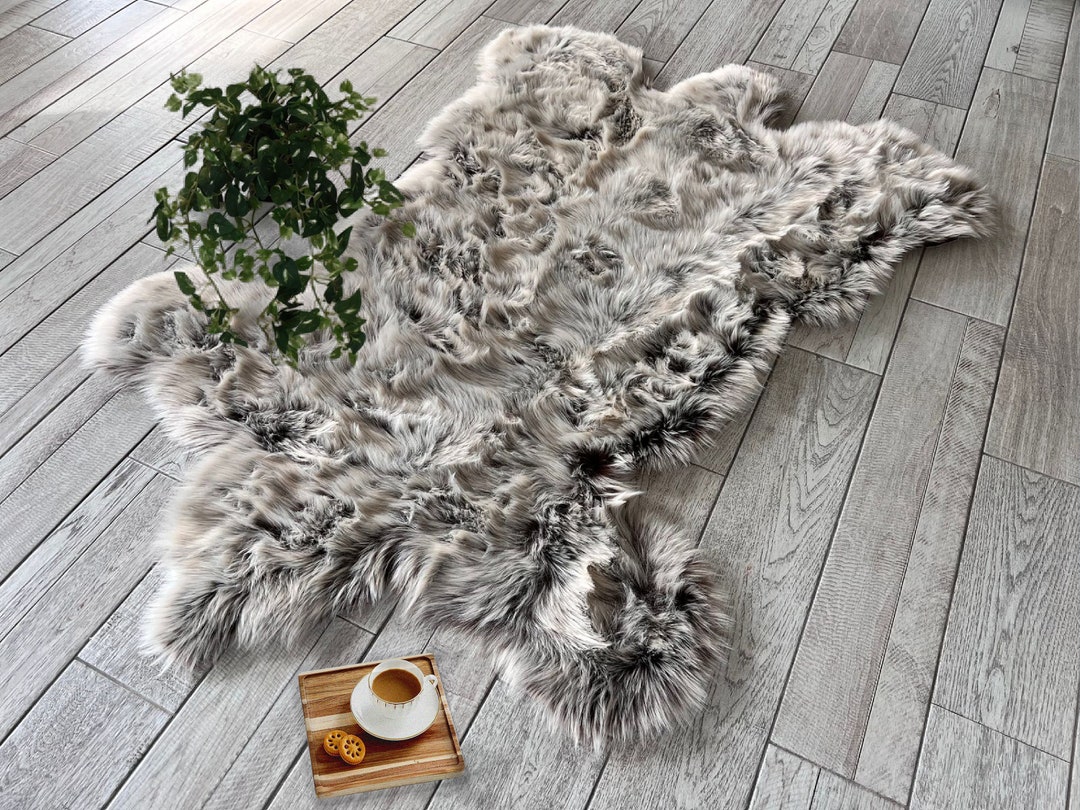 Faux Sheepskin BEAR Shape Rug-colored - Etsy