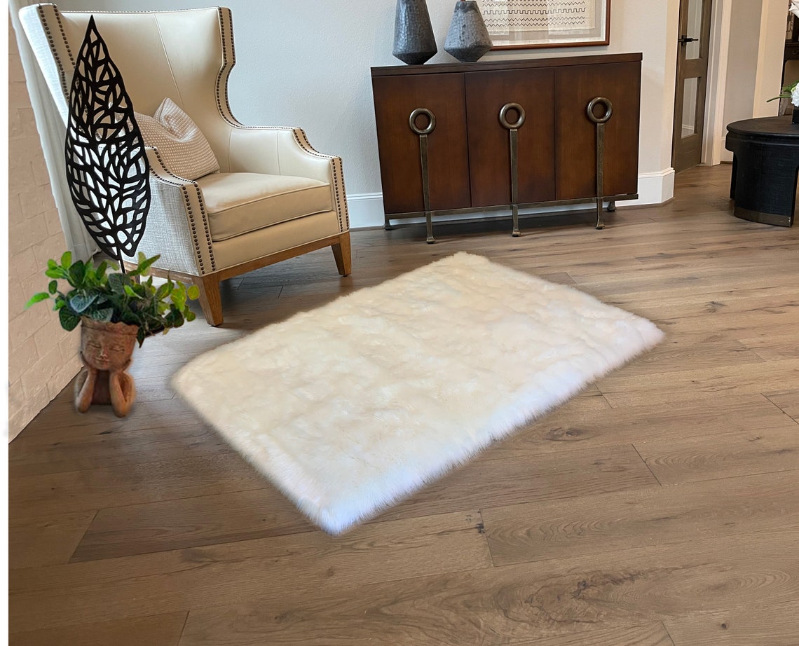 Faux Sheepskin Super Soft Rectangular Shape Area Rug Plush - Etsy