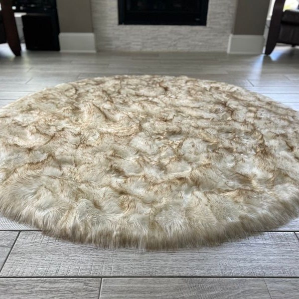 Round Plush Rug Kids - Etsy