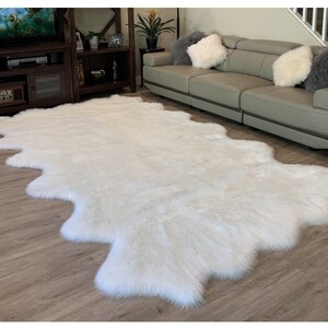 Faux Sheepskin Super Soft,free Shape Area Rug,plush Fur Luxury Shaggy ...