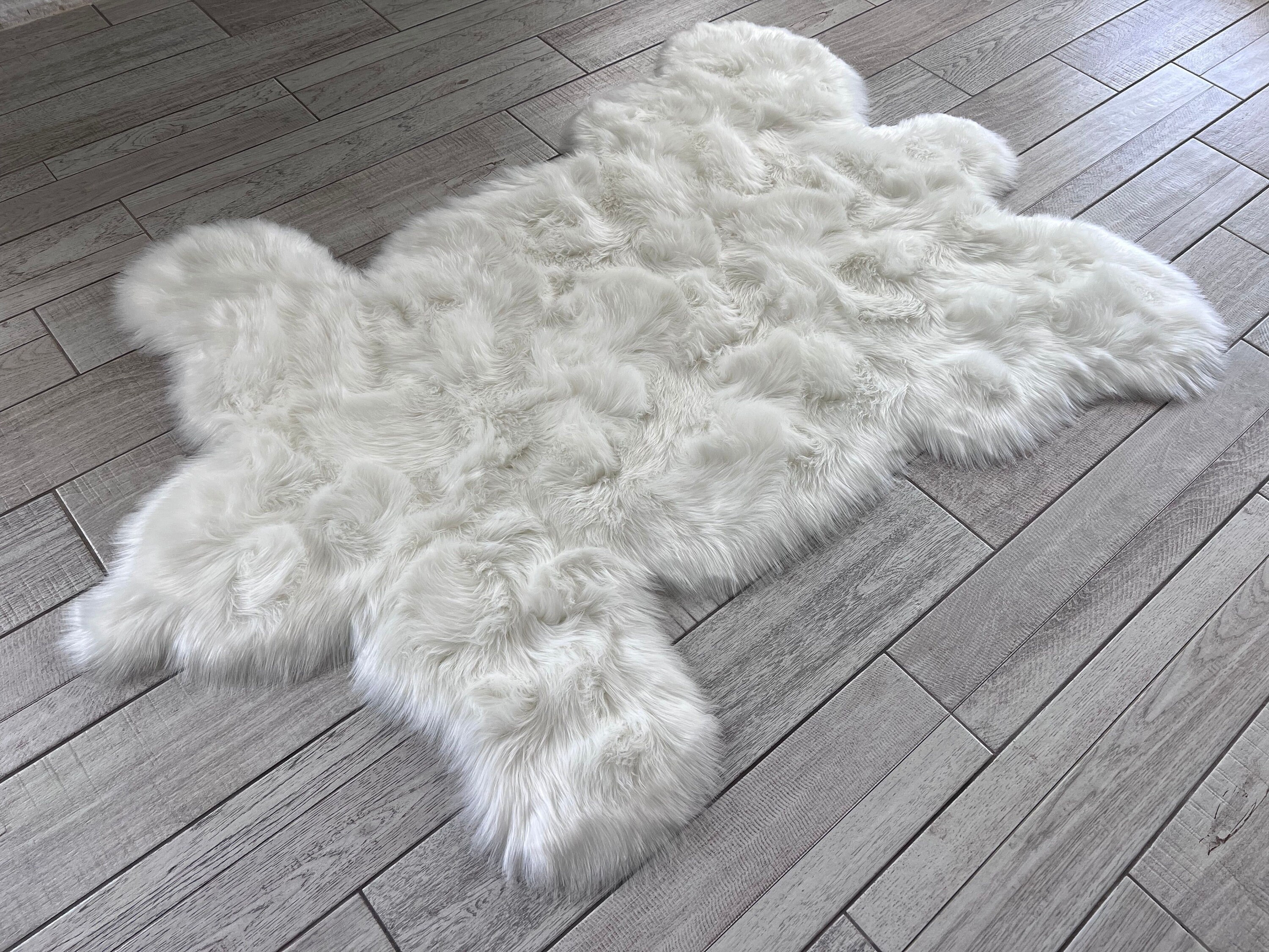 Faux Sheepskin BEAR Shape Rug-colored - Etsy
