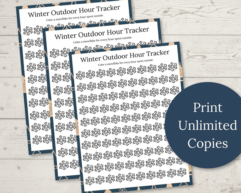 Outdoor Hour Tracker | Outdoor Time Tracker | Outdoor Tracker | 1000 ...
