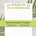 Beef Inventory Tracker | Kitchen Inventory Printable | Freezer ...
