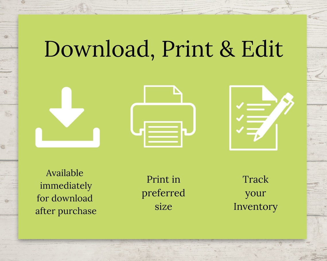 Beef Inventory Tracker | Kitchen Inventory Printable | Freezer ...
