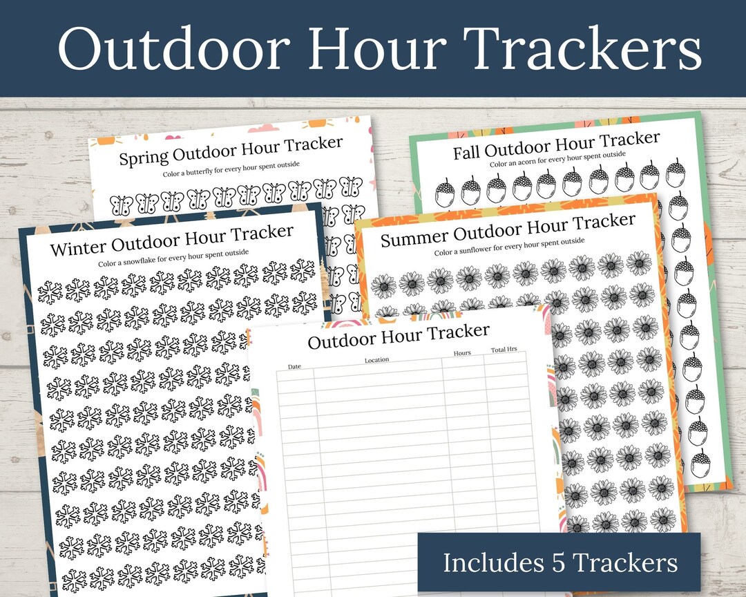 Outdoor Hour Tracker | Outdoor Time Tracker | Outdoor Tracker | 1000 ...