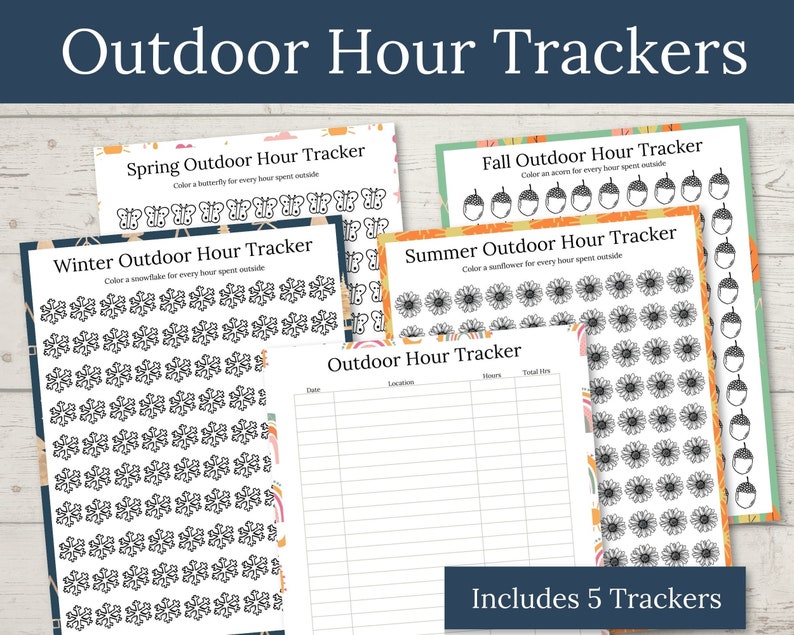 Outdoor Hour Tracker | Outdoor Time Tracker | Outdoor Tracker | 1000 ...