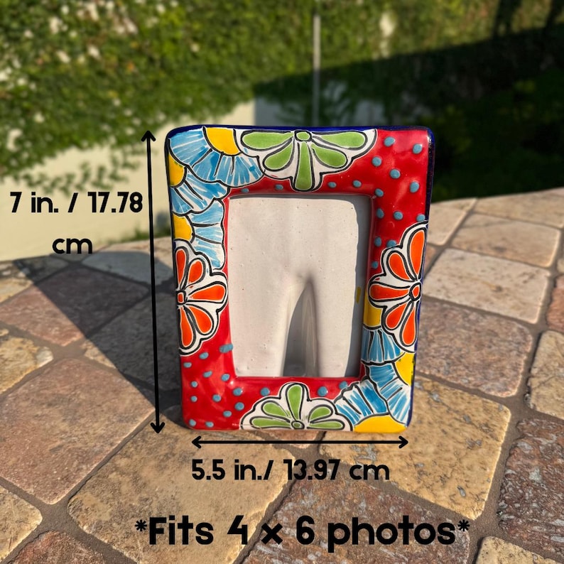 Talavera Picture Frames Vertical (4x6) | Handmade in Mexico | Colorful ...