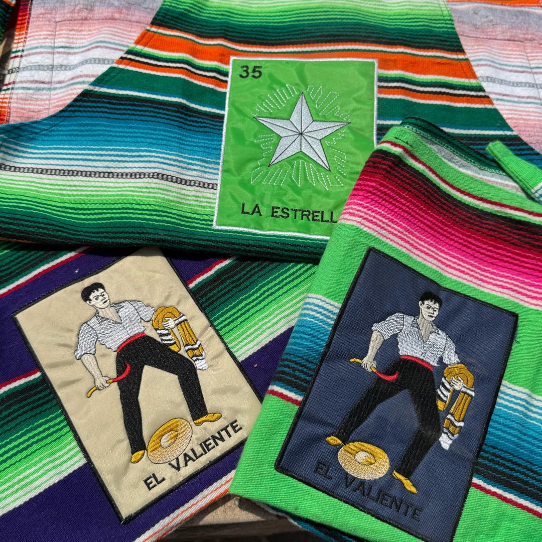 Mexican Loteria Inspired Style Aprons | Handmade in Mexico | Kitchen ...