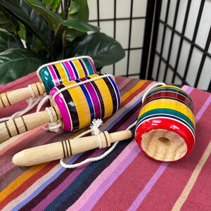 Mexican Wood Toy Balero Multicolor Handmade Authentic From Mexico ...
