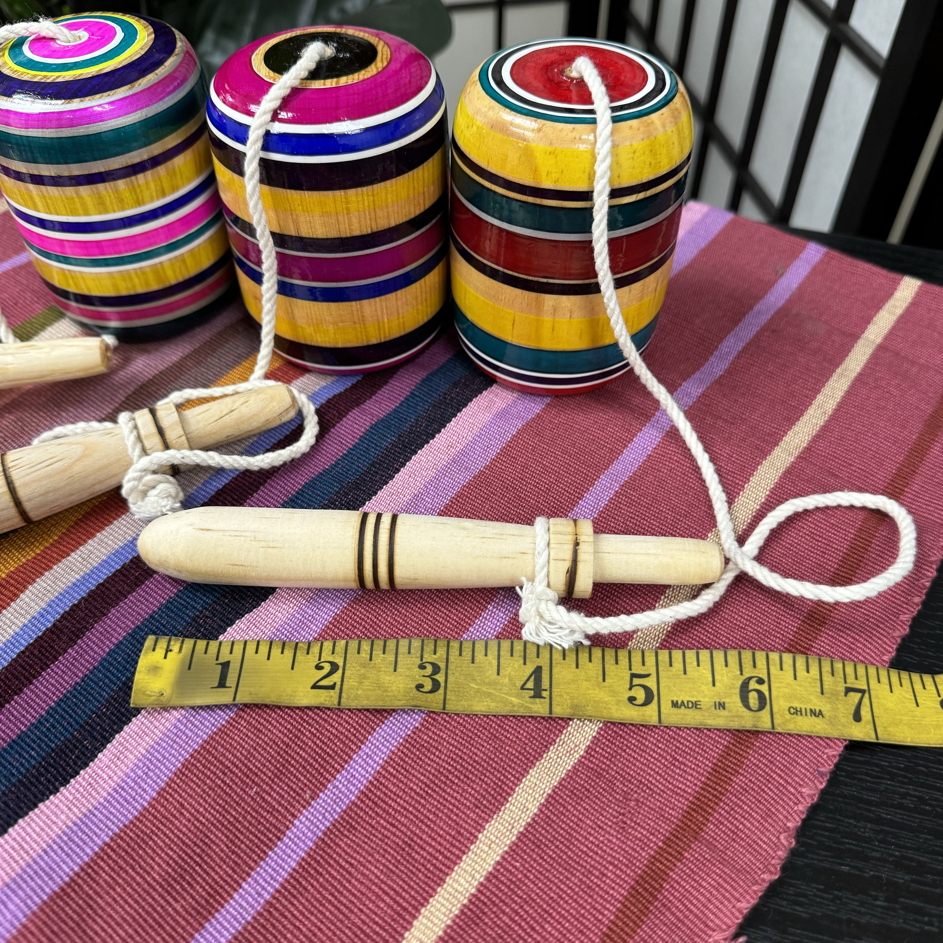 Mexican Wood Toy Balero Multicolor Handmade Authentic From Mexico ...