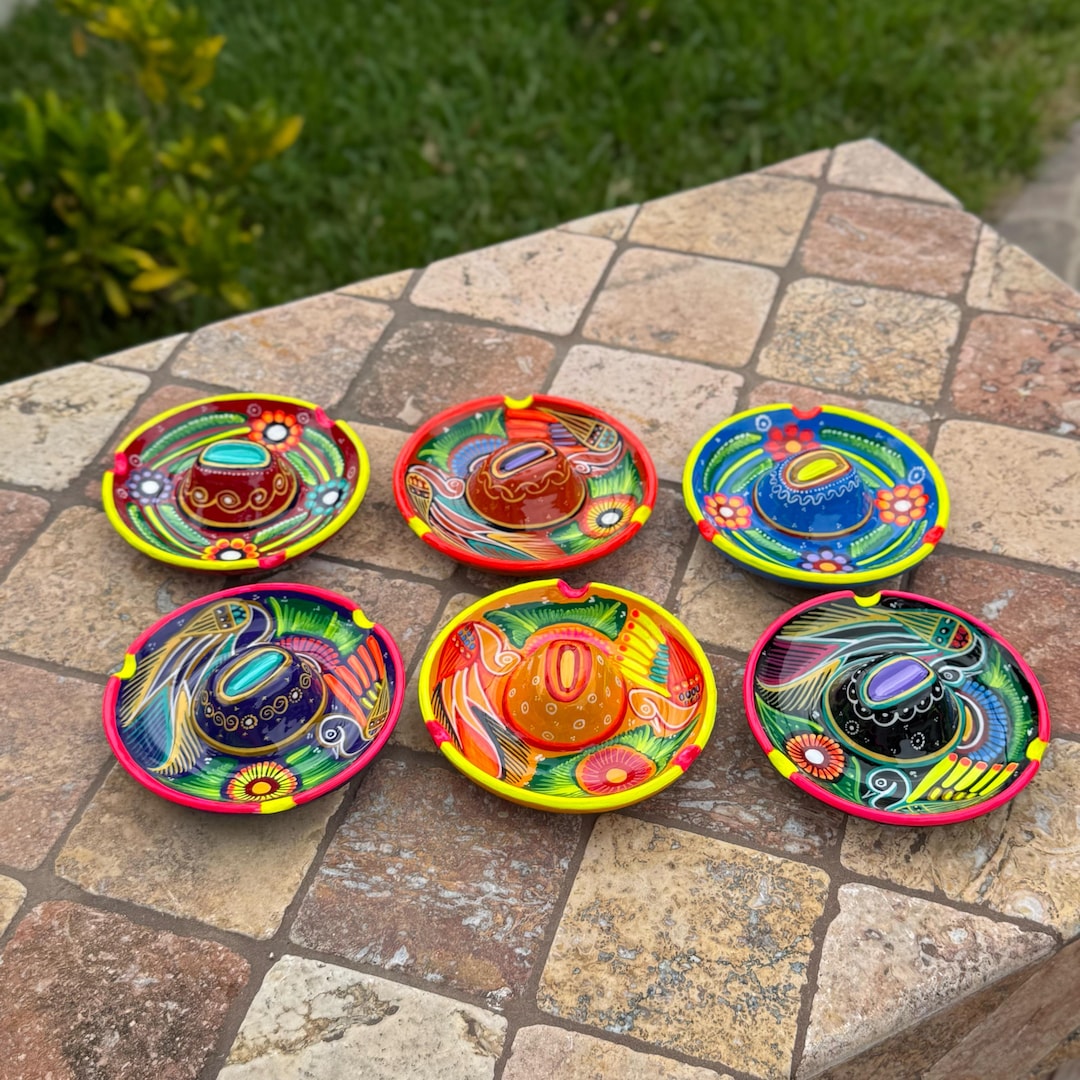 Mexican Sombrero Ashtrays | Handmade and Hand Painted in Mexico ...
