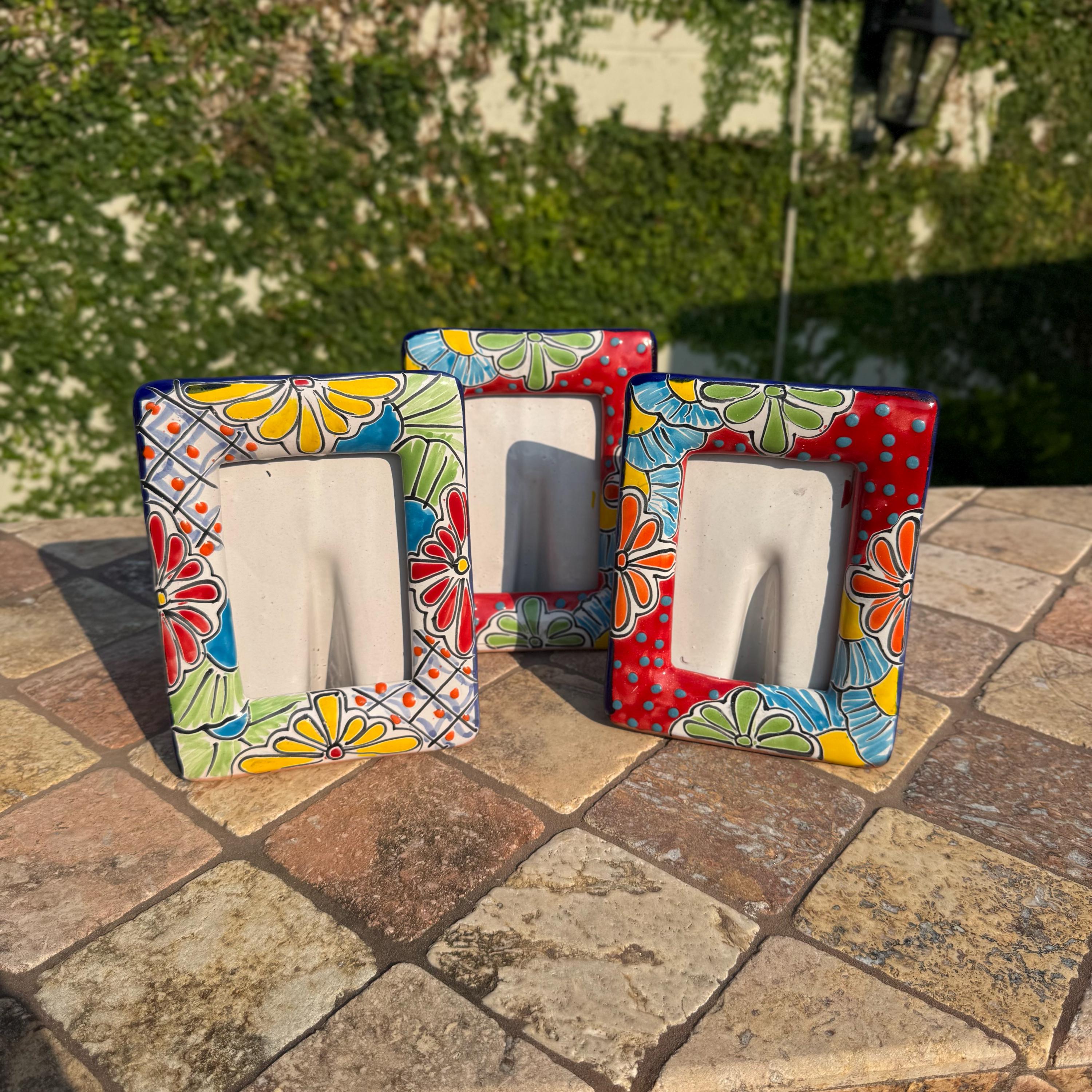 Talavera Picture Frames Vertical (4x6) | Handmade in Mexico | Colorful ...