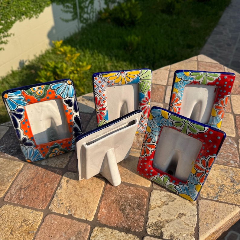 Talavera Picture Frames Vertical (4x6) | Handmade in Mexico | Colorful ...