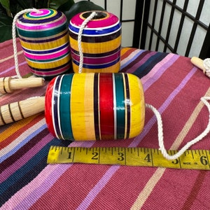 Mexican Wood Toy Balero Multicolor Handmade Authentic From Mexico ...