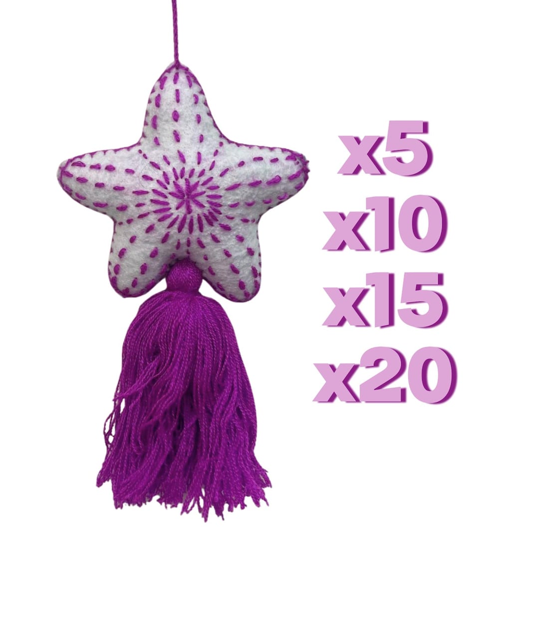 Lot of Mexican Star Tassel Windshield Hanger 5,10,15,20 Colorful and ...